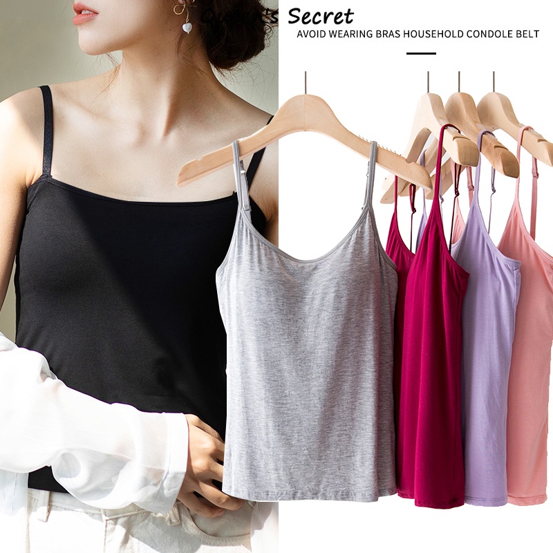 Summer light-thin sling vest with chest pad, Japan bra-top sling top ...