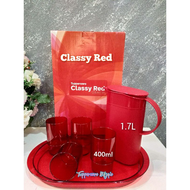 Tupperware Classy Red - jug, glass & tray | Shopee Malaysia Tupperware Classy Red - jug, glass & tray | Shopee Malaysia