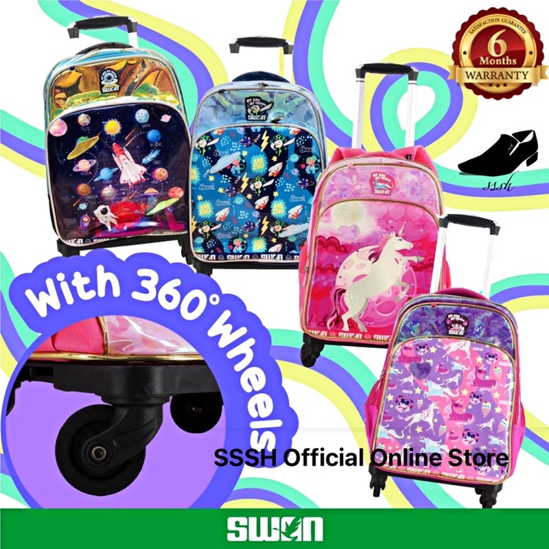 💯 [NEW MODEL 2022] ORIGINAL SWAN Doodle (XXL) Roll School Bag Primary ...