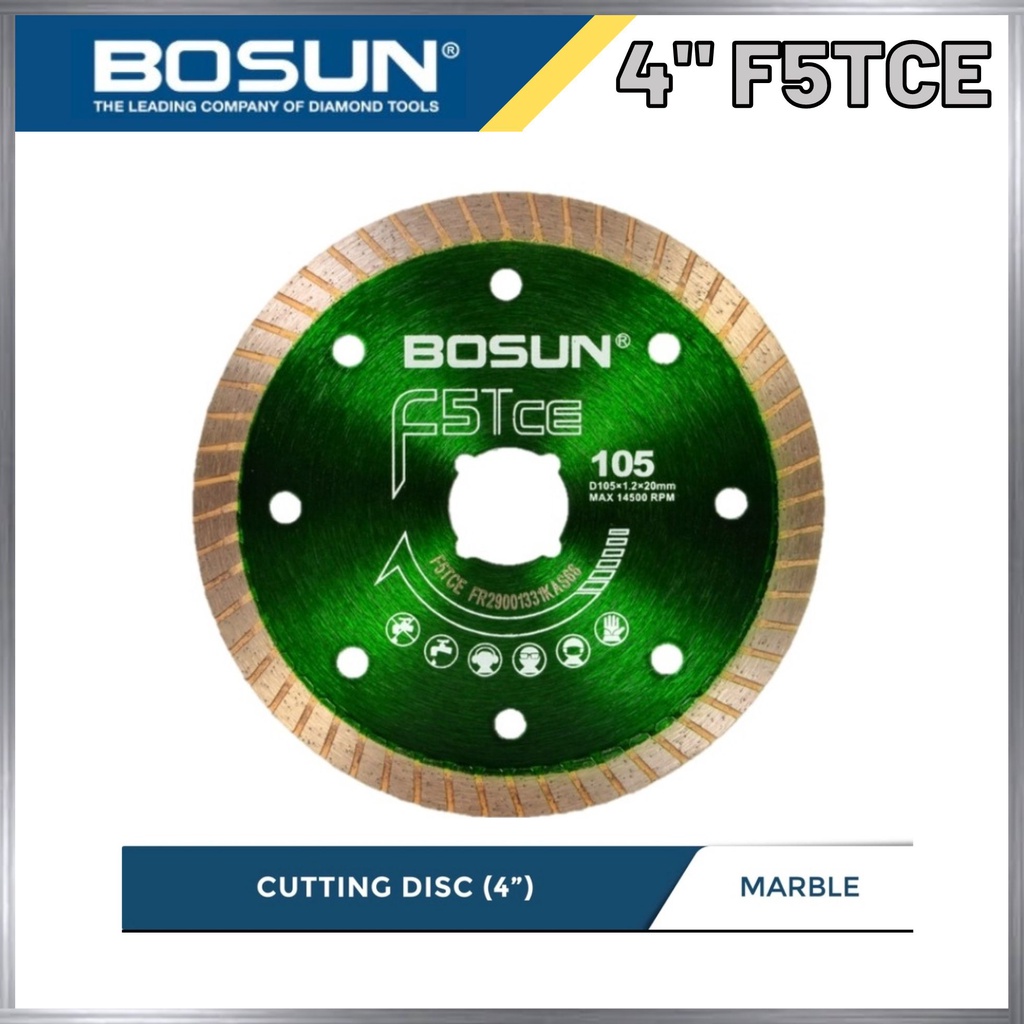 BOSUN 4" Diamond Cutting Disc For Ceramic Tiles, Hardness Tiles ...