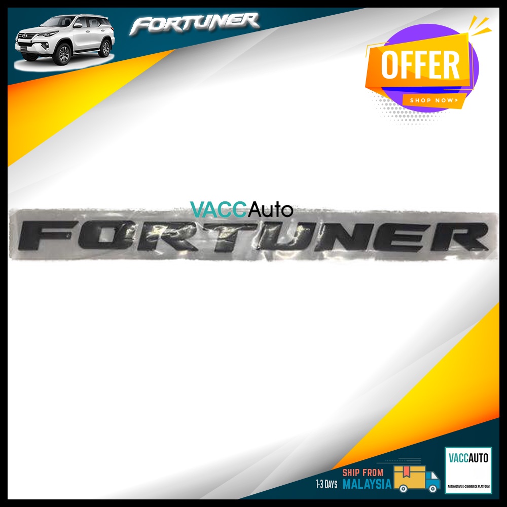 Toyota Fortuner Front Bonnet Emblem Front Hood Bonnet Logo Emblem Red ...