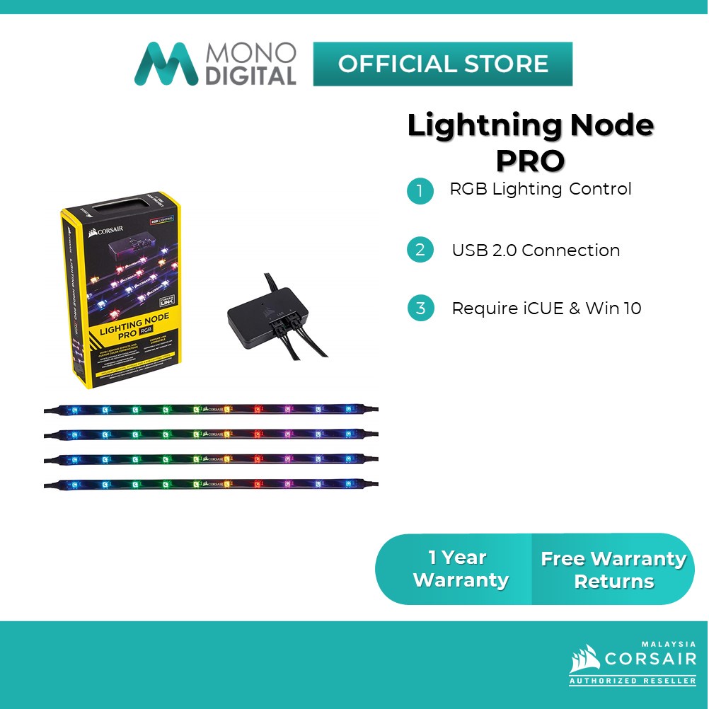 CORSAIR iCUE Lighting Node PRO RGB Lighting Controller CL-9011109-WW ...
