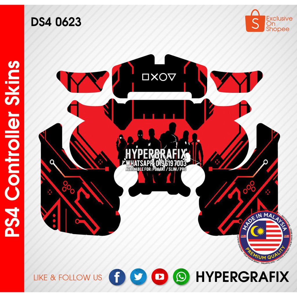 PS4 Controller DS4 SKIN (0623) | Shopee Malaysia