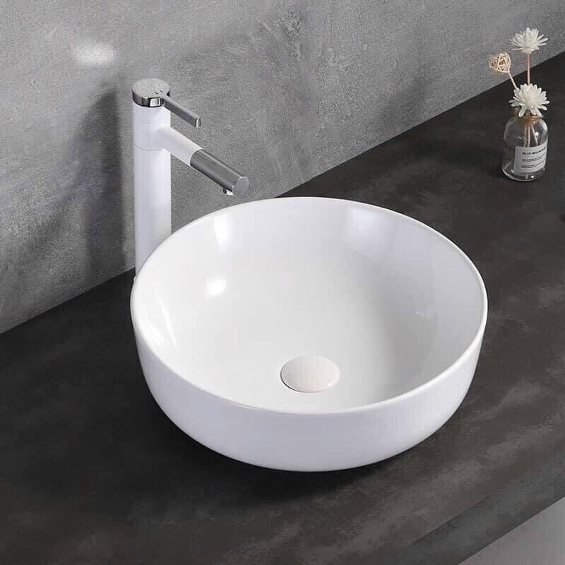 Lavabo tabletop basin (round shape with rounded edges) | Shopee Malaysia
