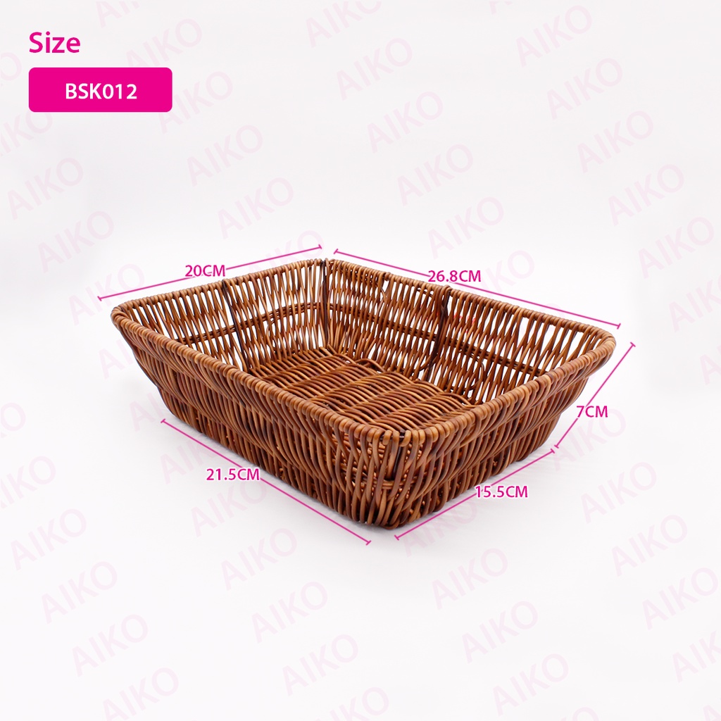 (AIKO) BASKET RATTAN/FRUIT/ MULTIPLE DESIGN / BAKUL PELBAGAI DESIGN | Shopee Malaysia
