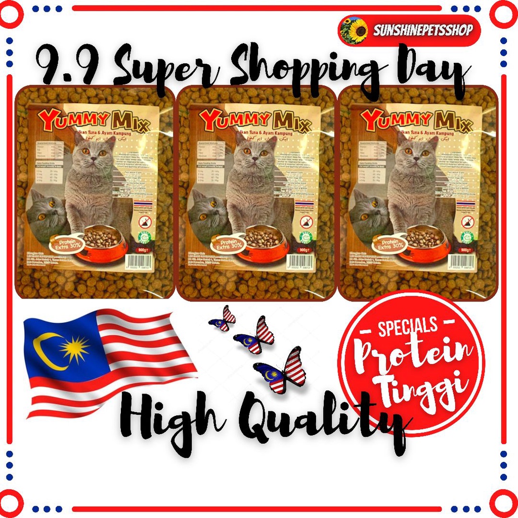 Makanan Kucing 900g Yummy Mix (Kucing Dewasa) | Shopee Malaysia