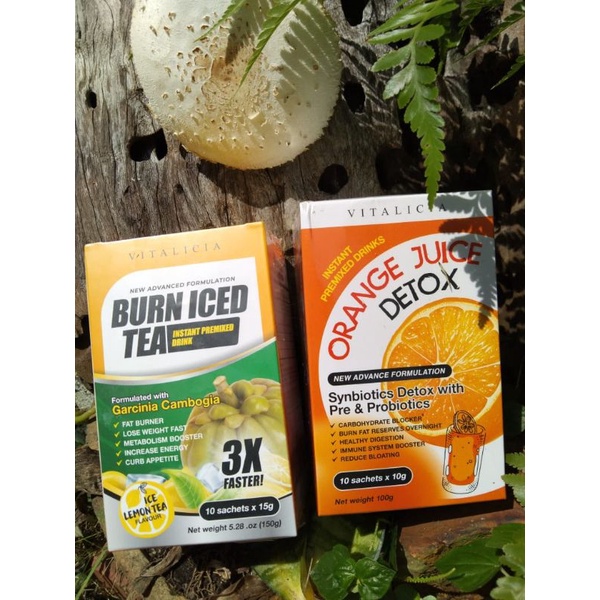 burn iced tea /orange juice detox (readystock original 100%) | Shopee ...