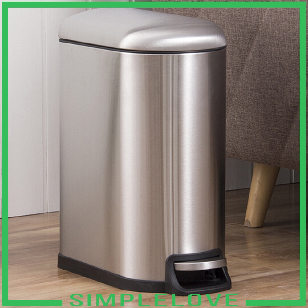 [simpleloveMY] Stainless Steel Step Rubbish Trash Can 10L Living Room ...
