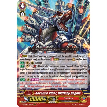 Cardfight Vanguard V-SS09 V-SS09/057EN Absolute Ruler, Gluttony Dogma Tachikaze RRR (English ...