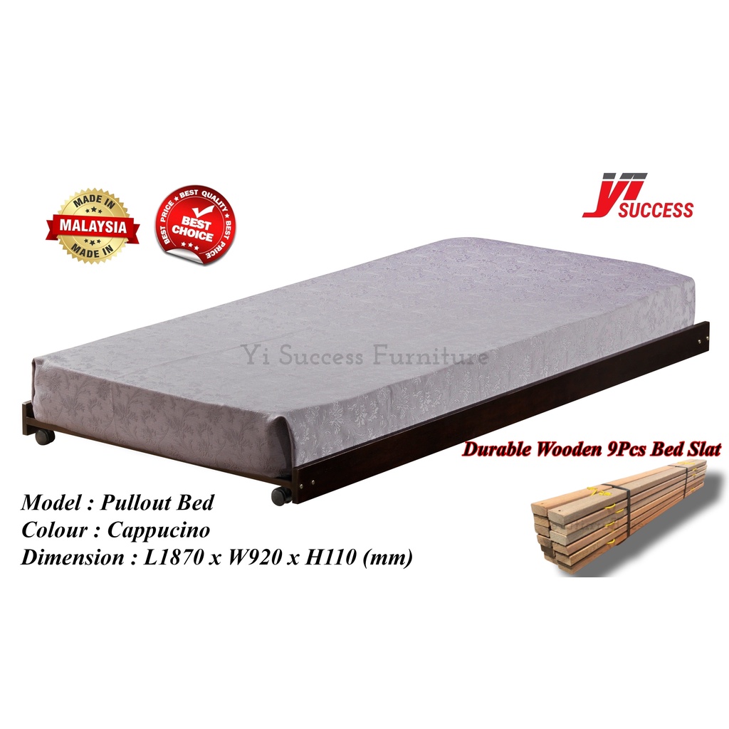 Yi Success Quality Pullout Bed / Solid Wood Pullout Bed / Kayu Pullout ...