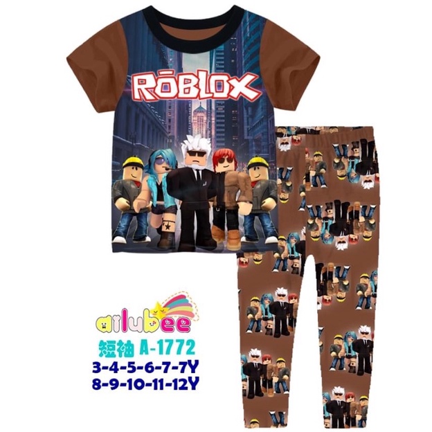 Ailubee A1772SL Roblox Boy Pyjamas (3/4/6/9/11y) | Shopee Malaysia