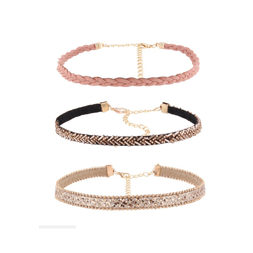 Pink Glitter Night Choker Set (3pcs) | Shopee Malaysia