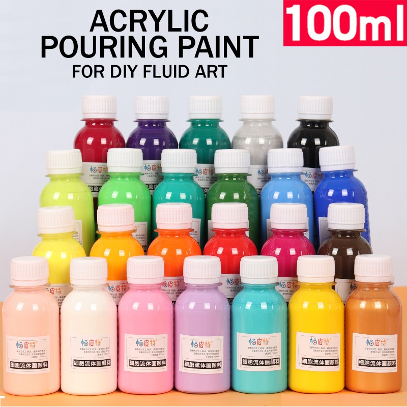 [READY STOCK] Acrylic Pouring Paint (100ML) for DIY Fluid Art ...