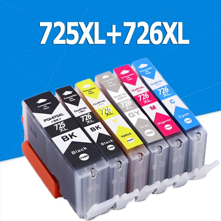 PGI 725 CLI 726 ink PGI 725XL CLI 726XL ink cartridge Compatible for Canon IP4870 / IP4970 ...