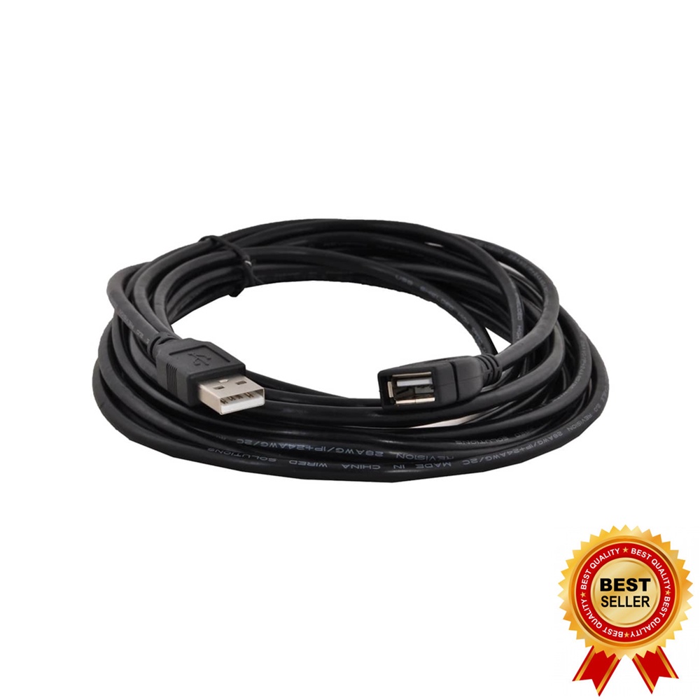 USB Extension Port Cable Connector Male Female Extend Speed Extender ...