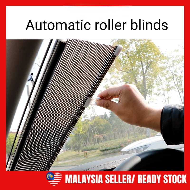 [125*68cm] Car Window Sunshade Roller Anti UV Shade Car Side/Rear ...