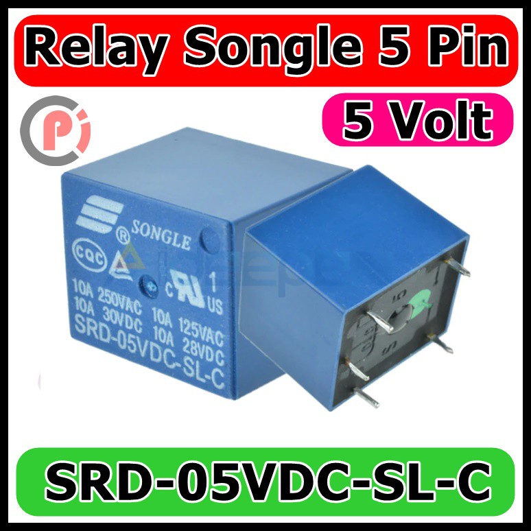 Relay 5V 10A Songle SRD-05VDC-SL-C 5pin DC Coil 5 Pin Original | Shopee ...