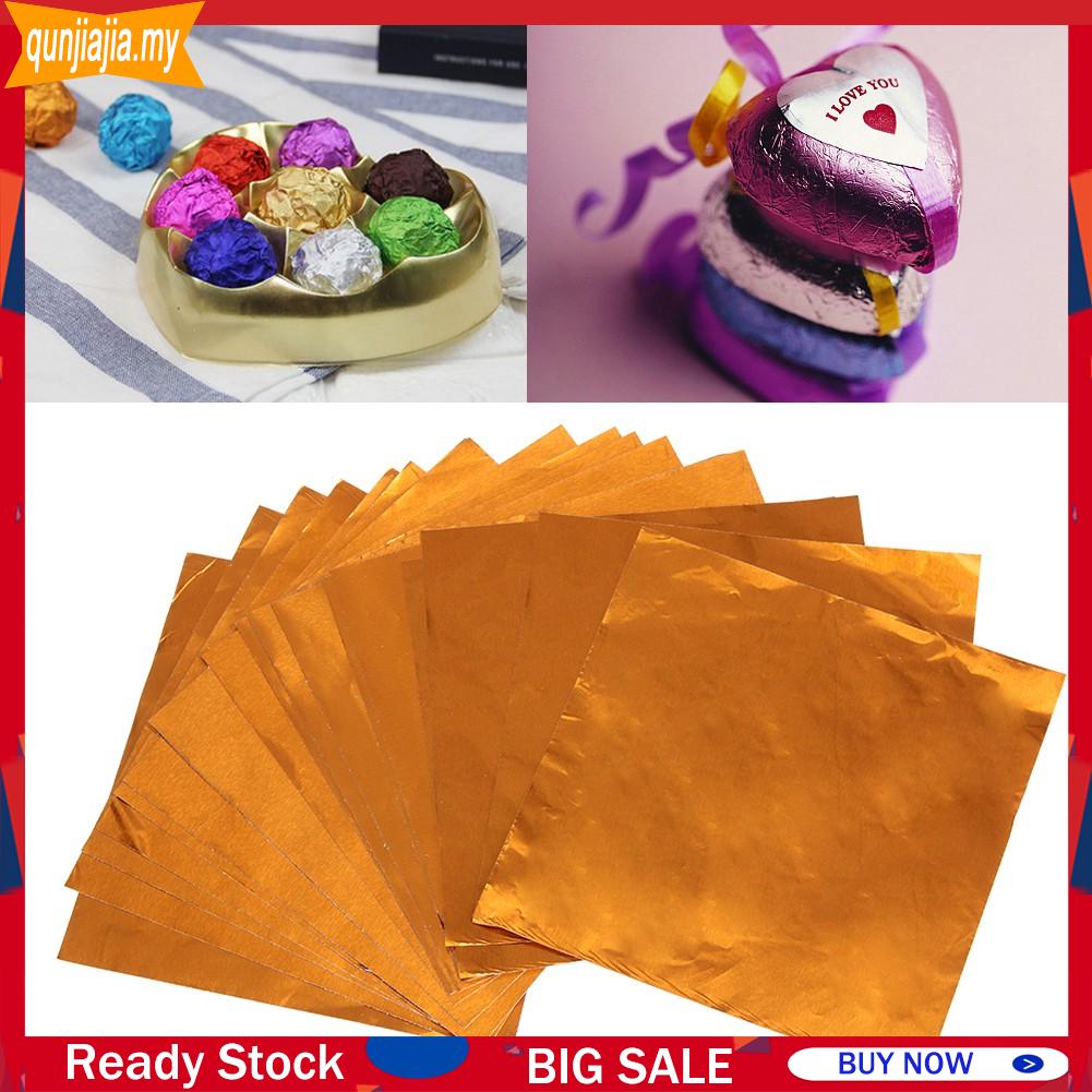 100pcs Foil Candy Chocolate Sweets Aluminum Candy DIY Package Paper ...