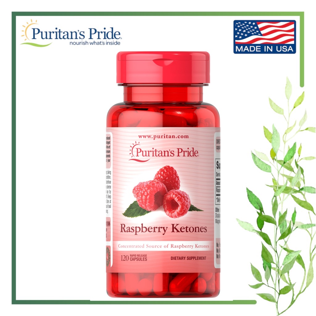 Puritan's Pride Raspberry Ketones 100 mg,120 Rapid Release Capsules ...