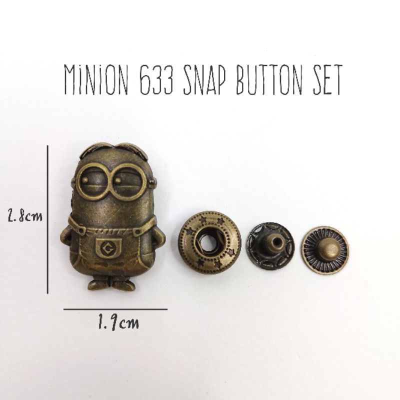 BS1066 Minion 633 Snap Button Set (2 sets per pack) | Shopee Malaysia