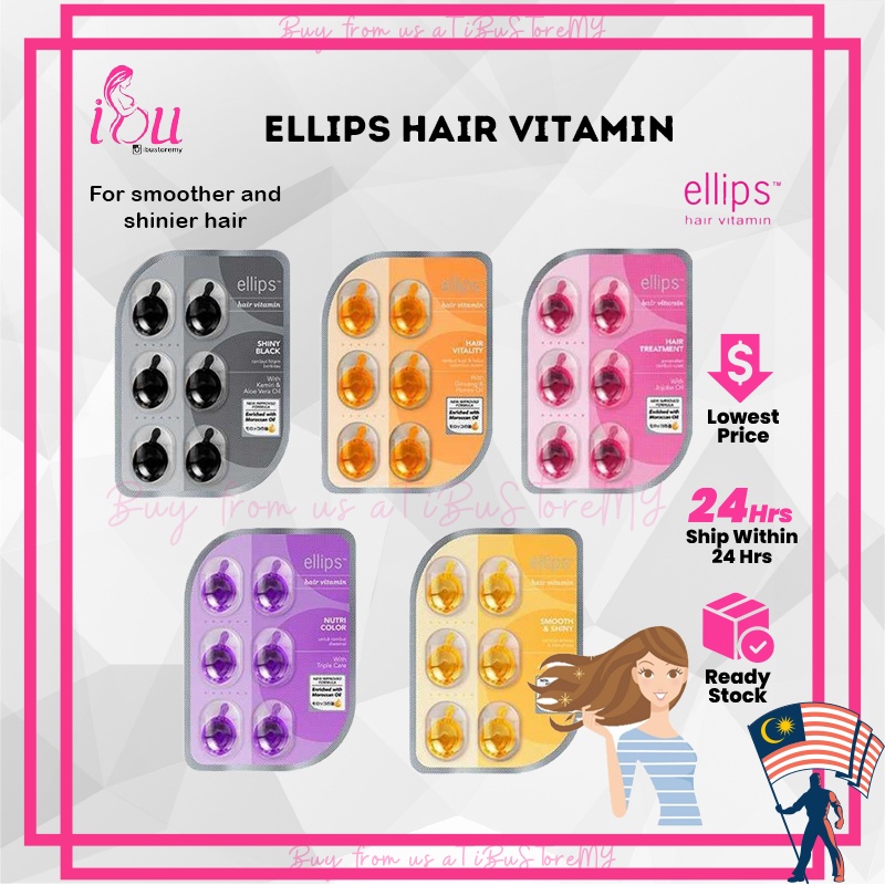 Ellips Serum Hair Vitamin Hair Treatment Keratin Rambut Nutri Color ...