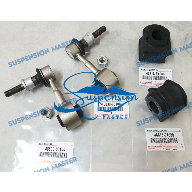 4 IN 1 SET -REAR STABILIZER LINK/STABILIZER BUSH-TOYOTA C-HR 2018 ZGX11 ...