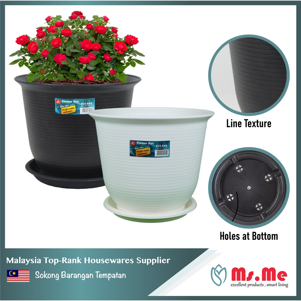 Ms.Me Diameter 41cm High Quality Round Liner Texture Flower Pots With ...
