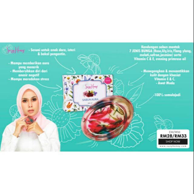 Sabun Bunga atau aura untuk muka kusam,nak naik kan seri wajah bakal ...