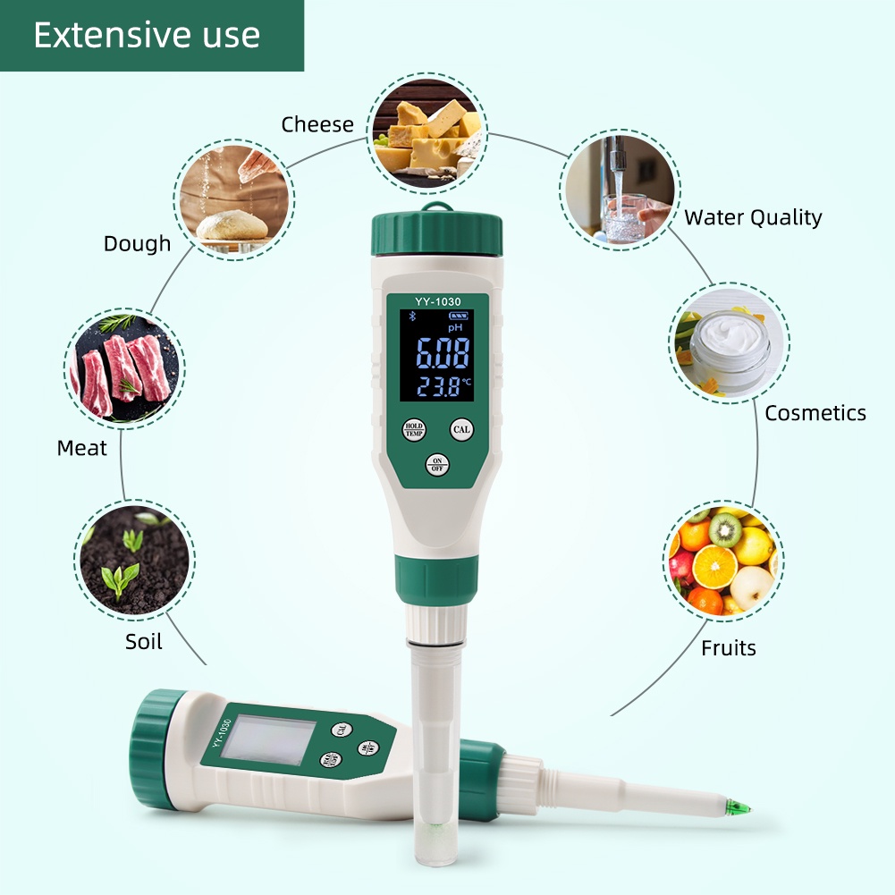 Yago Bluetooth Food Ph Meter Digital Ph Tester For Bread Dairy Fruit ...