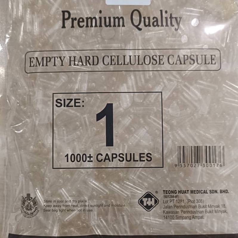 EMPTY HARD CELLULOSE CAPSULE 1000+- (HALAL) | Shopee Malaysia