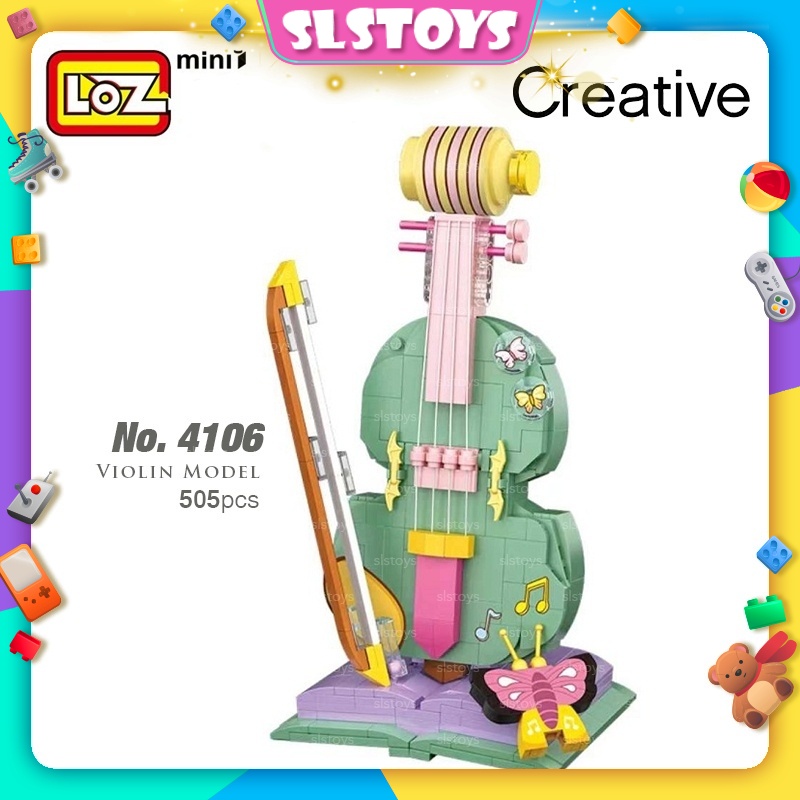 SLSTOYS LOZ IDEAS Mini Block Creative 4106 Violin Model Classic Music ...