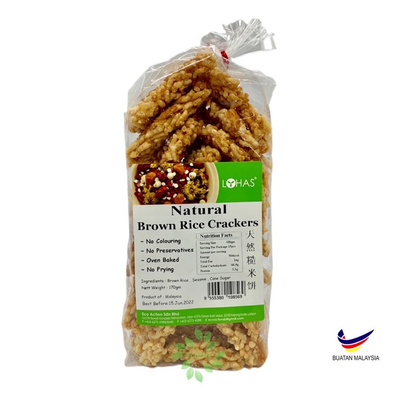 Lohas Sesame Brown Rice Crackers 170g 芝麻糙米饼 | Shopee Malaysia