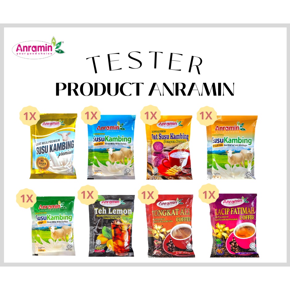TESTER PRODUK ANRAMIN (8 SACHET PRODUK) | Shopee Malaysia