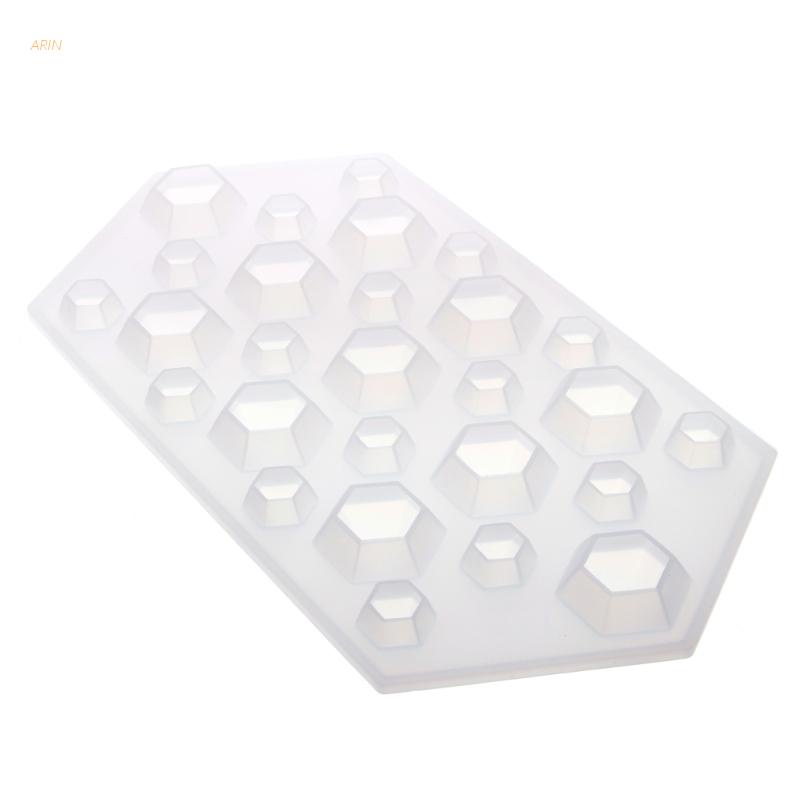 ARIN Diamond Gem Ice Cube Tray Mould Clear Mold Silicone DIY Maker ...