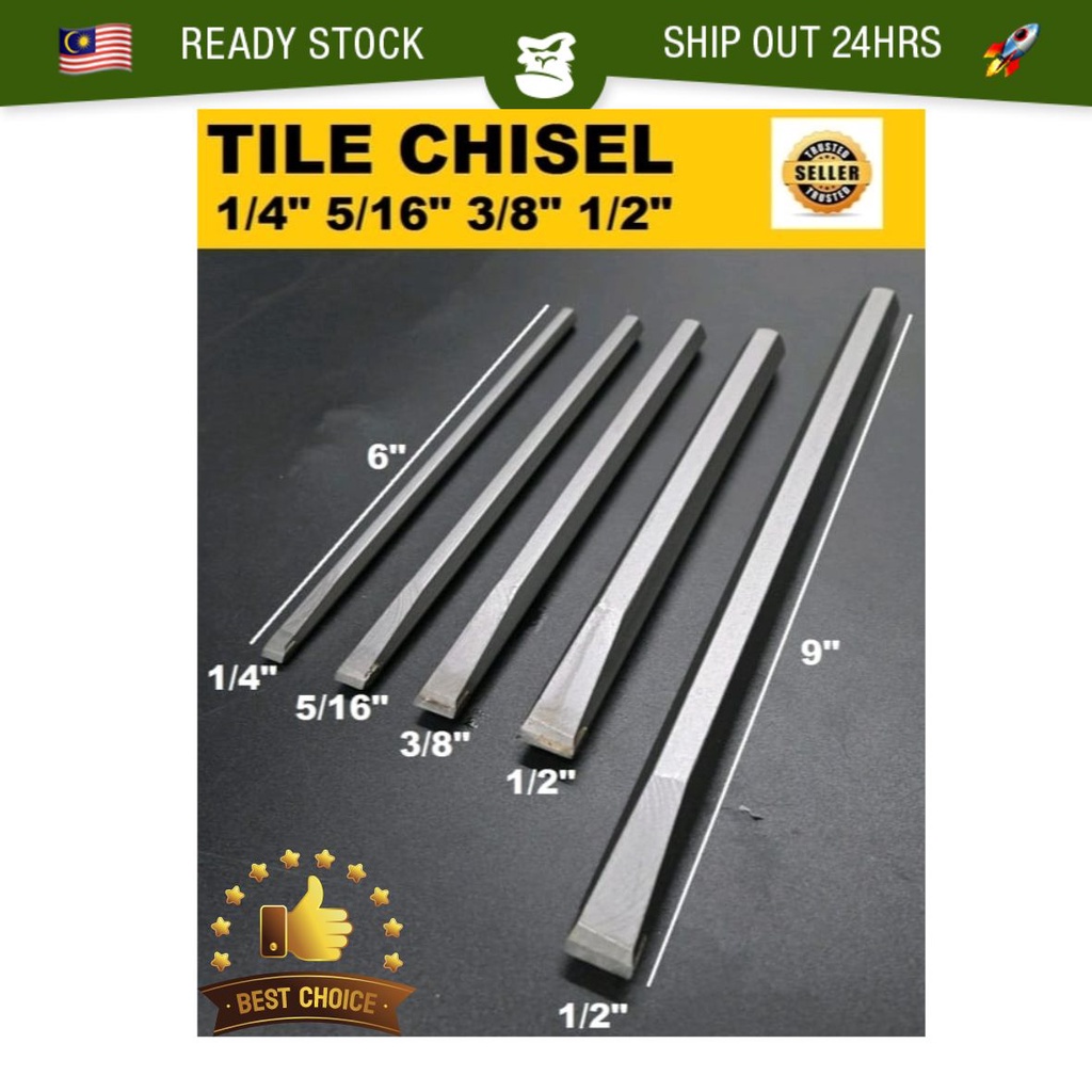 Tile Chisel Mosaic Chisel Pahat Tile 1 2 Chisel 1 4 Chisel 5 16