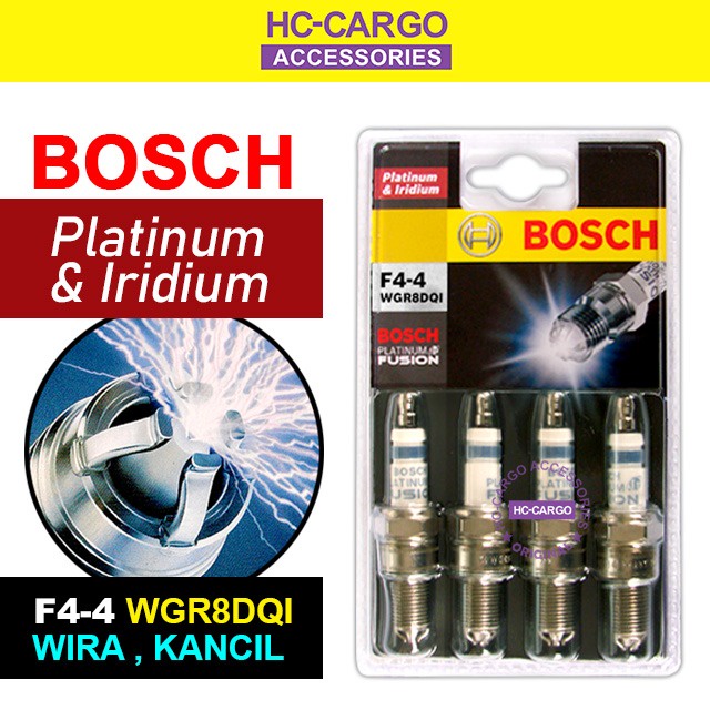 Bosch F4-4 WGR8DQI Platinum Iridium Fusion Spark Plug Proton Iswara ...