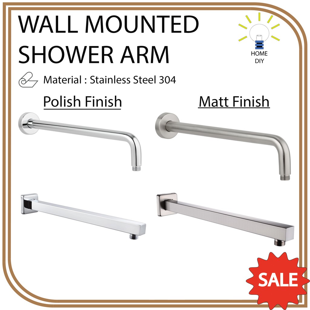 Bathroom Stainless Steel 304 Wall Mounted Extension Pipe Long Shower ...