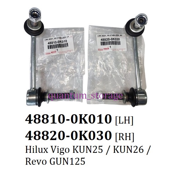 Toyota Stabilizer Link Stab Absorber Front LH 48810-0K010 Front RH ...