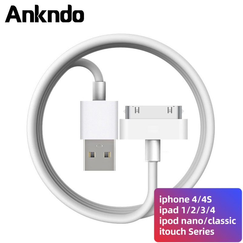 High Quality 1M/2M Fast Charging Cable For iP 4 4s 3GS iP Tablet 3 2 1 ...