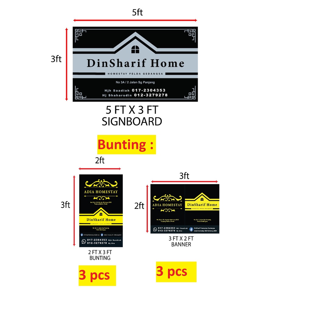 SIGNBOARD( CUSTOM MADE ) , Size : 4f x 20f signboard RM950.00 Sahaja ...