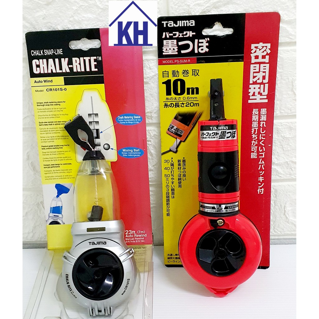 100% Original TAJIMA CR101S-0 Chalk Snap-Line / PS-SUM-R Marking Tool ...