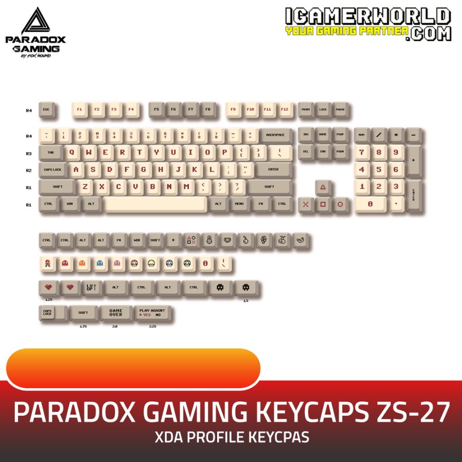 Paradox ZS-27 / ZS27 XDA Profile Keycaps Mechanical Gaming Keyboard ...