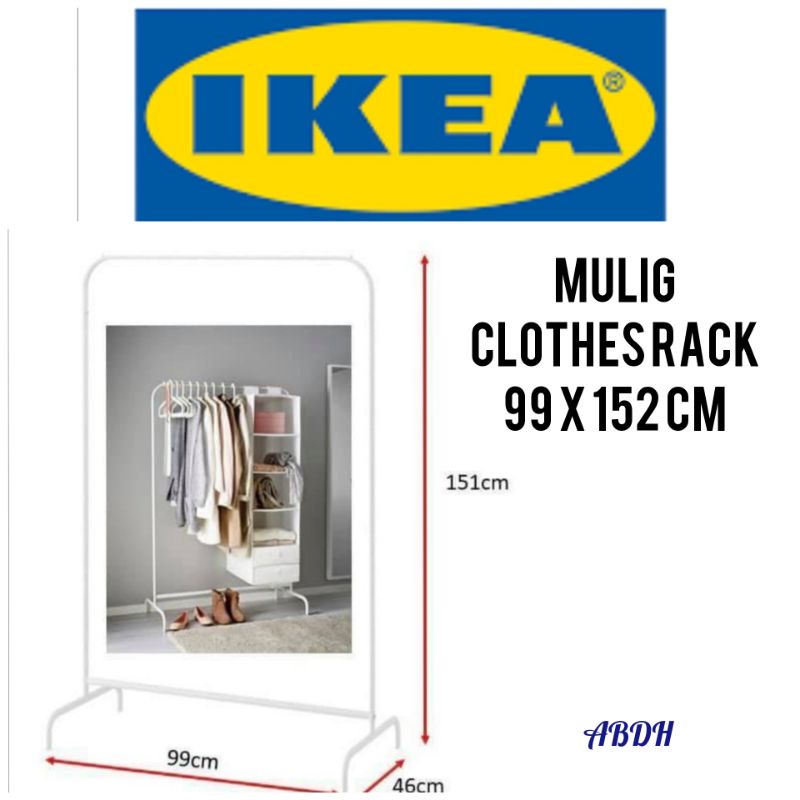 MULIG Clothes Rack / Penggantung Baju IKEA | Shopee Malaysia