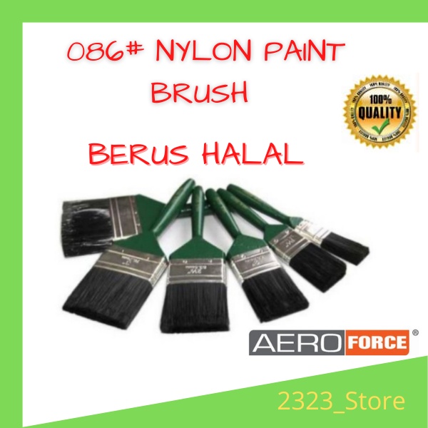 100% HALAL NYLON SYNTHETIC FIBER PAINT BRUSH / BERUS CAT | Shopee Malaysia