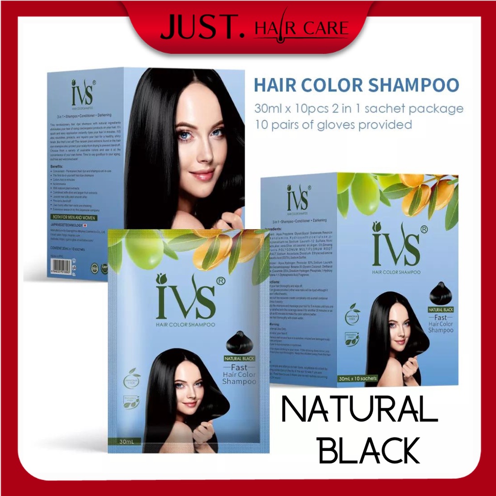 🔥HALAL🔥 IVS AMMONIA FREE COLOR SHAMPOO 300MLX10SACHETS(PER BOX ...