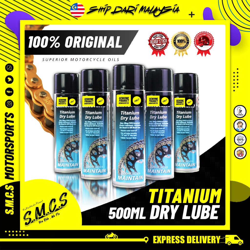 SIKOLENE Titanium Dry Lube 500ML [𝟭𝟬𝟬% 𝗢𝗥𝗹𝗚𝗜𝗡𝗔𝗟] SIKOLENE Chain Oil ...