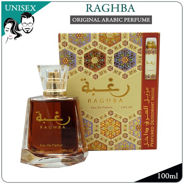 RAGHBA - ORIGINAL ARABIC PERFUME EDP BY LATTAFA DUBAI FOR UNISEX SWEET ...