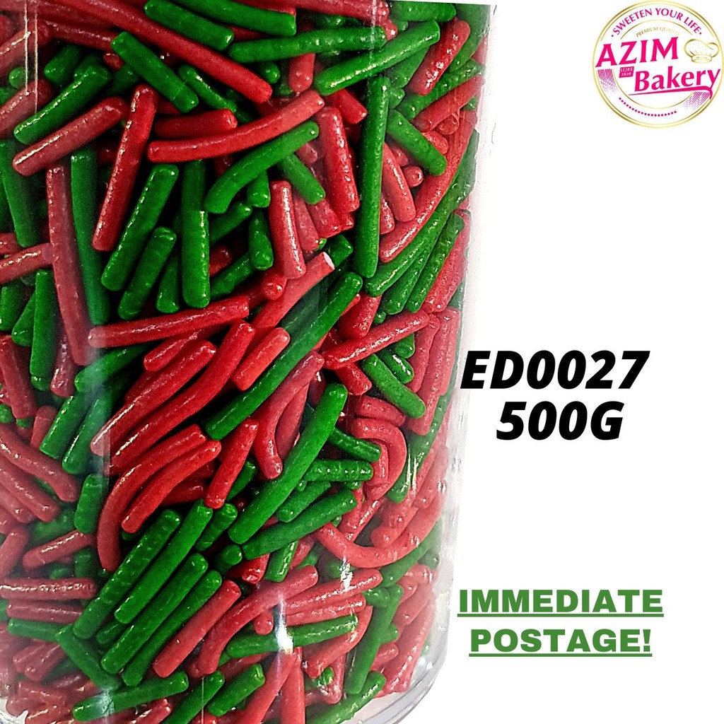Christmas Colour Rice Sprinkles 500g, 1kg Green Red Colour Rice ...