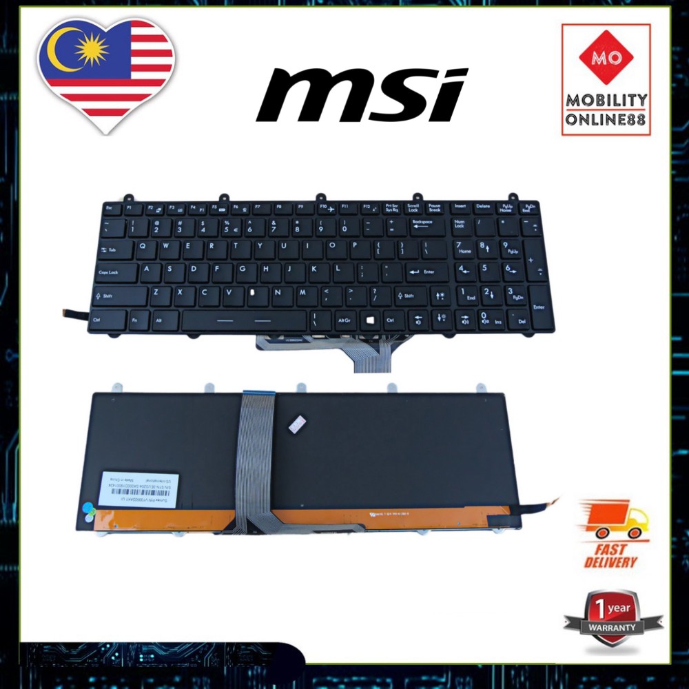 MSI GE60 MS-1759 WITH BACKLIGHT Laptop Keyboard | Shopee Malaysia