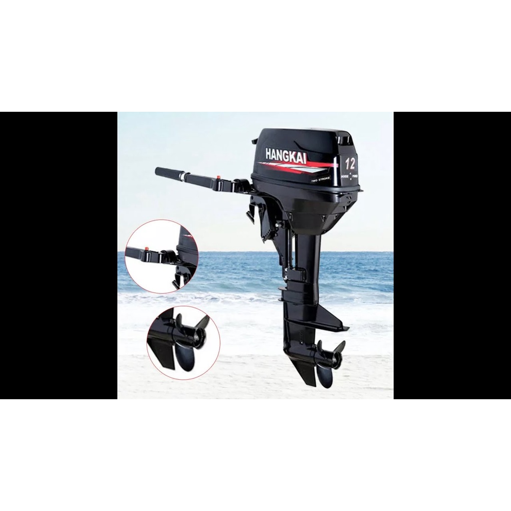 Hangkai/skipper 2 stroke 12hp boat motor outboard | Shopee Malaysia